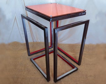 Metal and Glass Infinity Prism Coffee Table - Etsy
