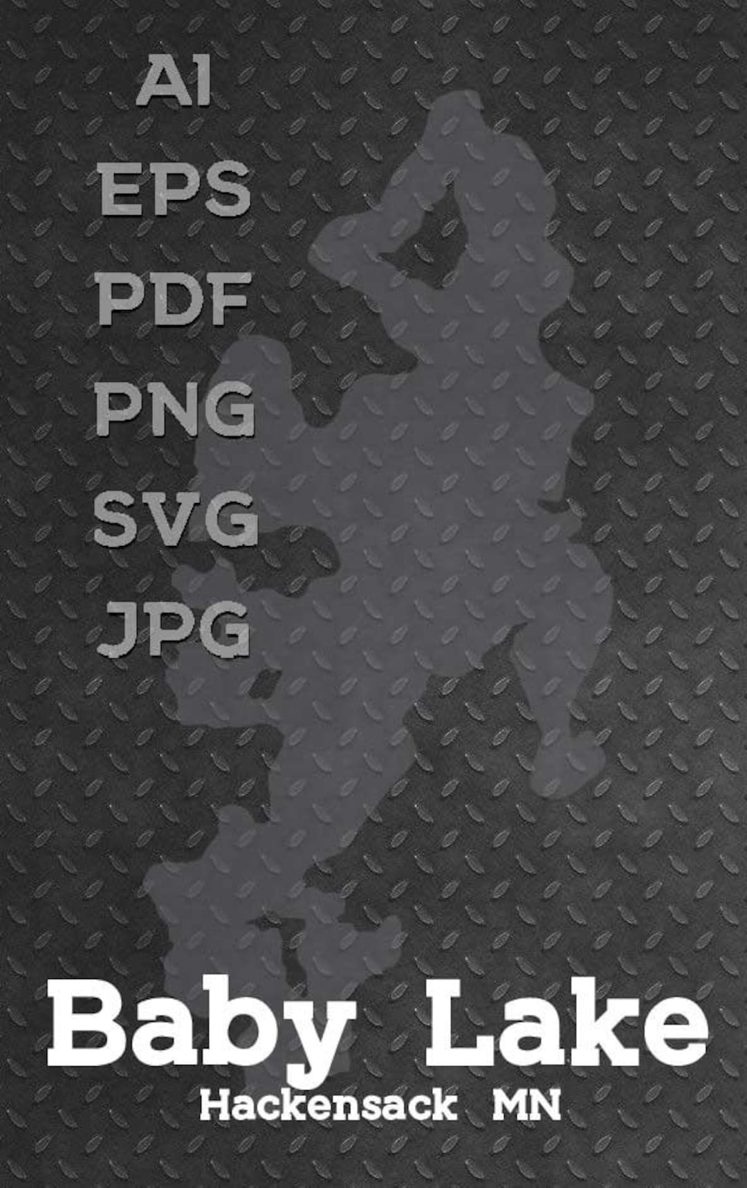 Baby Lake, Hackensack MN, Map Shape Silhouette Svg Png Pdf Eps Ai Jpeg ...