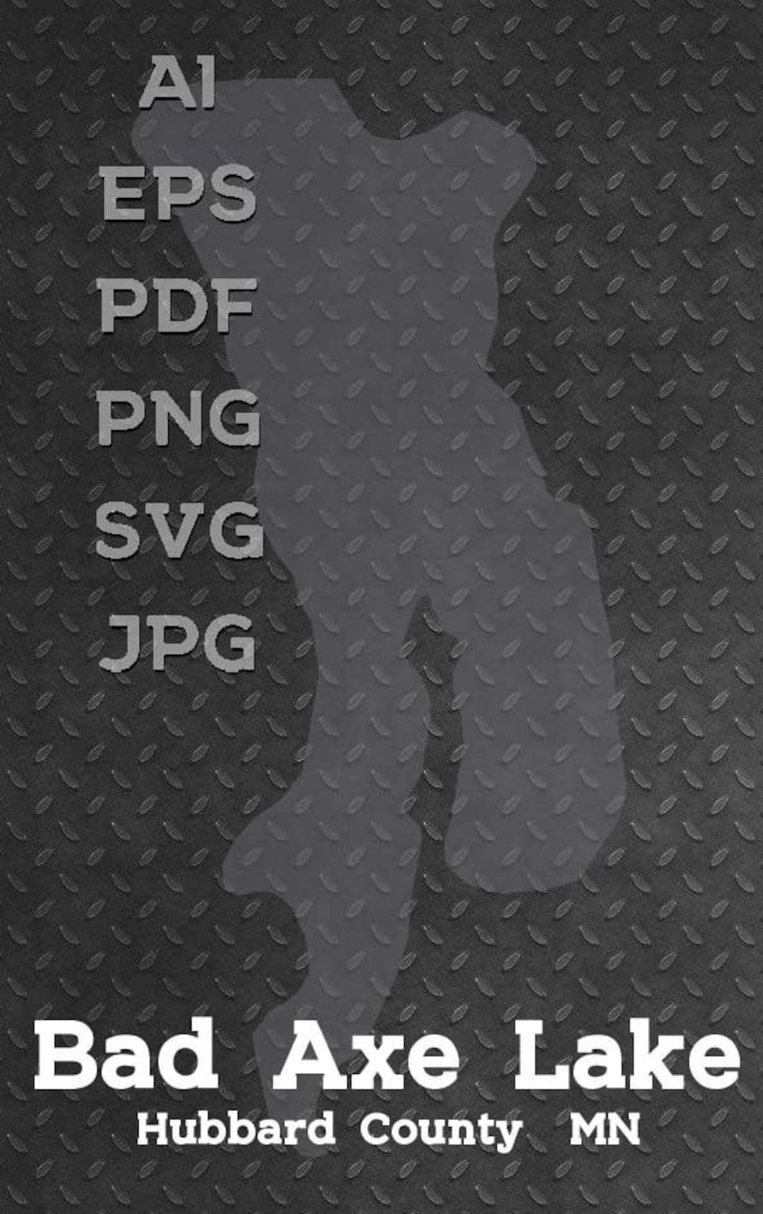 Bad Axe Lake, Minnesota MN, Map Shape Silhouette Svg Png Pdf Eps Ai ...