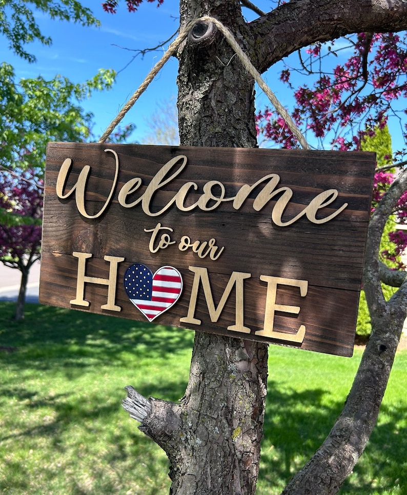 Magnetic 'welcome to Our Home' Sign With Interchangeable Icons. 17x9.25 ...