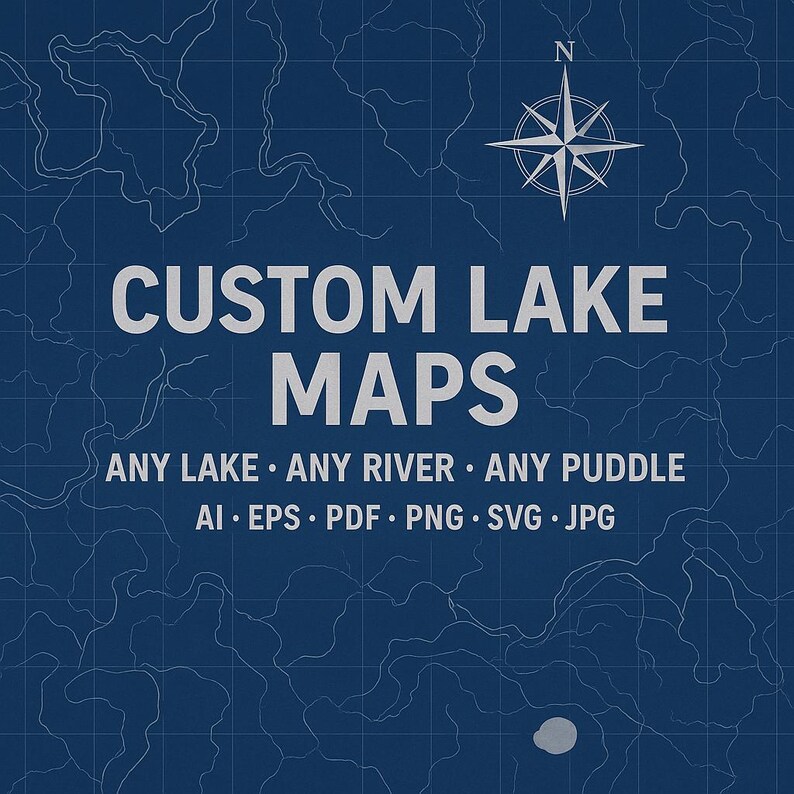 Fifth Crow Wing Lake, MN - Map Silhouette Vector (digital Download) - Etsy