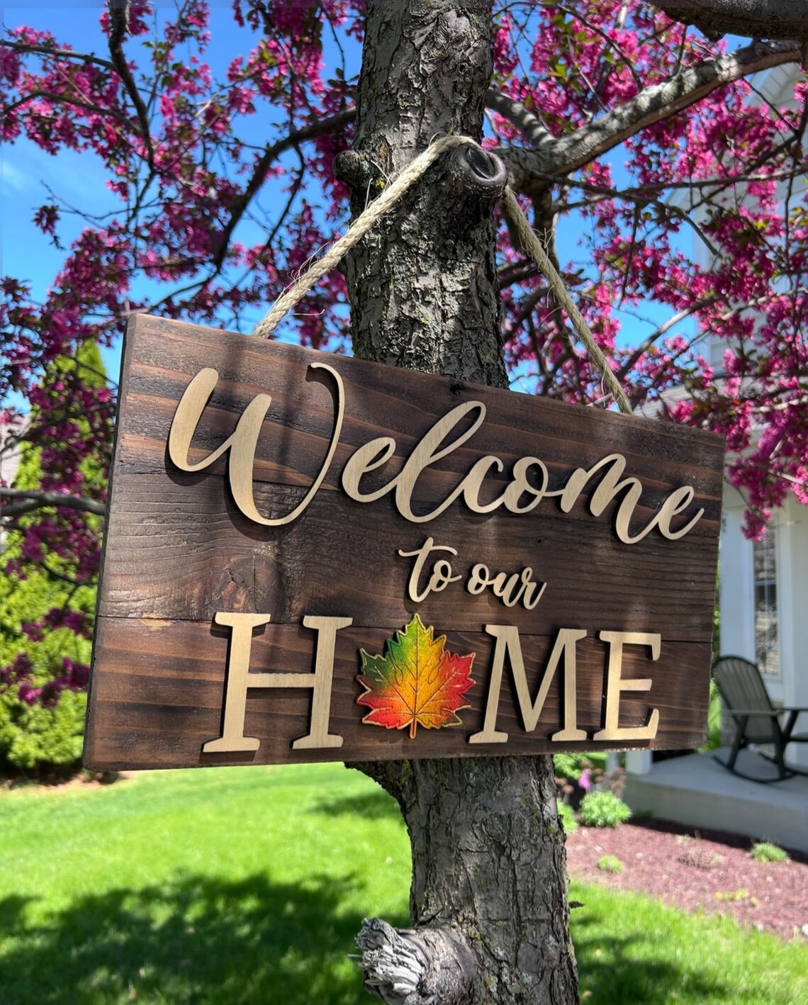Magnetic 'welcome to Our Home' Sign With Interchangeable Icons. 17x9.25 ...