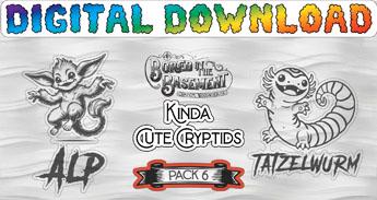 Kinda Cute Cryptids - Charming Digital Clipart Collection Pack 6 - Ai ...