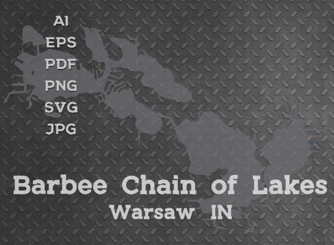 Barbee Lake, IN, Indiana Map Shape Silhouette Svg Png Pdf Eps Ai Jpeg ...