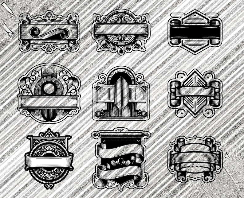 Elegant & Fancy Banners and Frames, Svg Png Pdf Eps Ai Vector Graphic ...