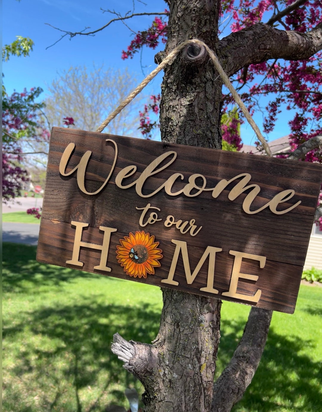 Magnetic 'welcome to Our Home' Sign With Interchangeable Icons. 17x9.25 ...