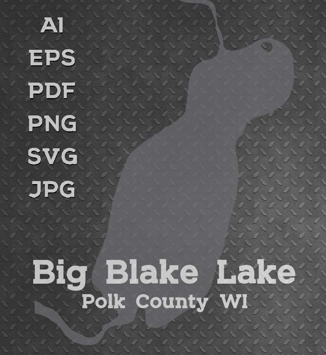 Little Blake Lake, WI Map Shape: Vector Cut File (digital Download) - Etsy