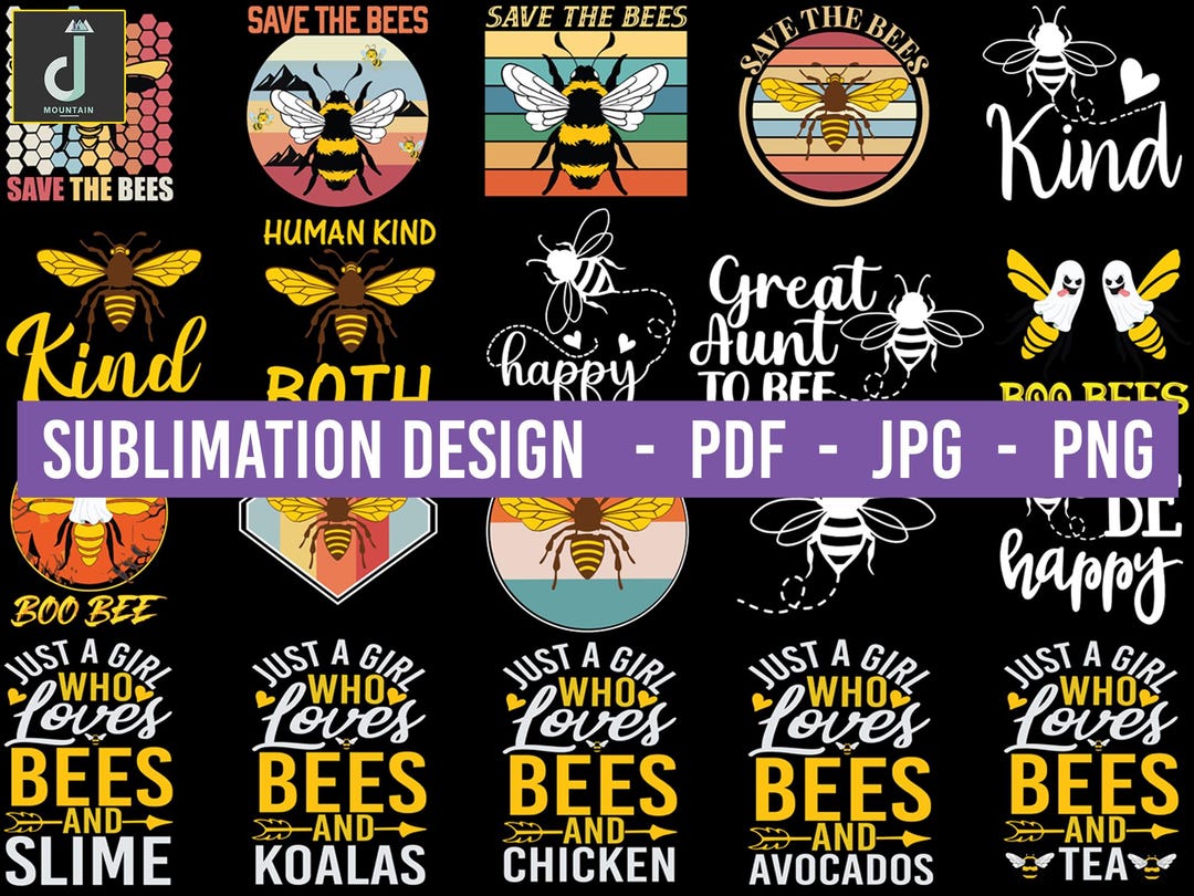 Bee Png Bundle, Bee Png, Bee Positive Png, Bee Kind Quotes ...