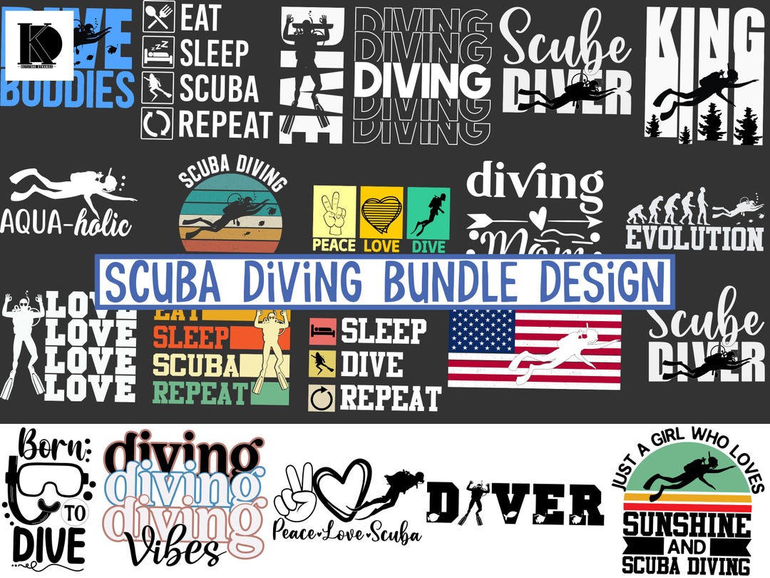 Scuba Diving Png Bundle, Scuba Diver Png, Diver Shirt Diver Quotes ...
