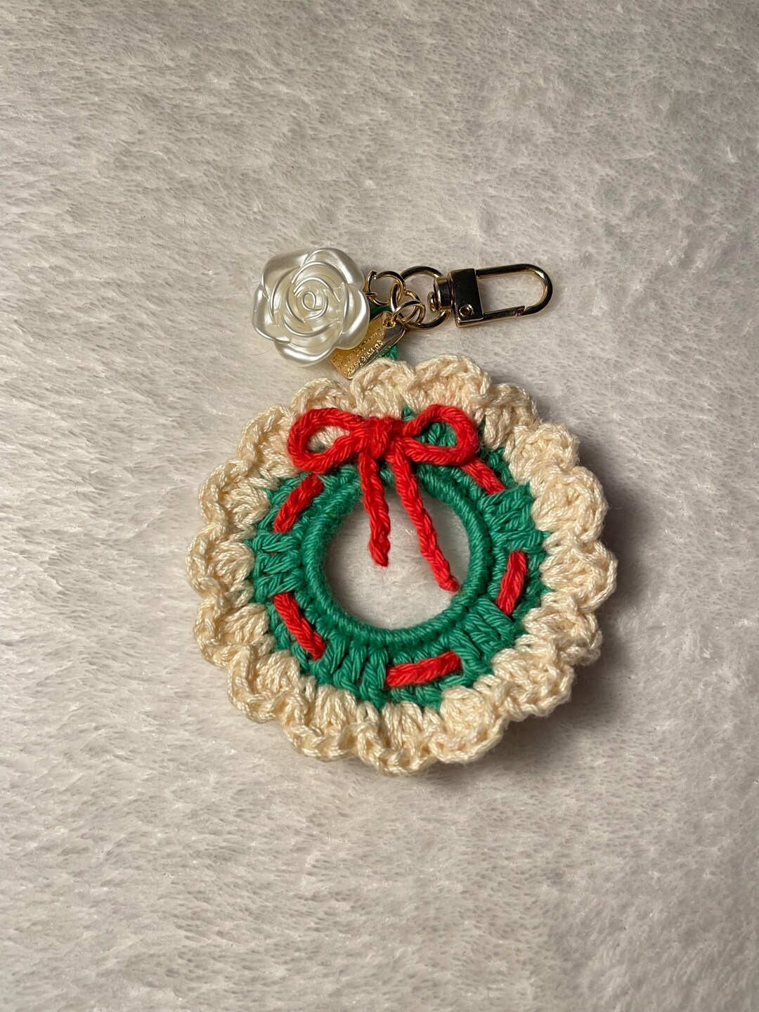 Christmas Crochet Keychain, Christmas Handmade Gift, Christmas Tree ...