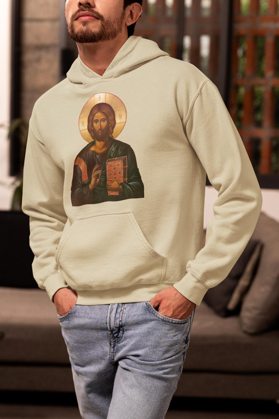 Orthodox Jesus Christ Icon Hoodie,orthodox Hoodie, Christian Hooded ...