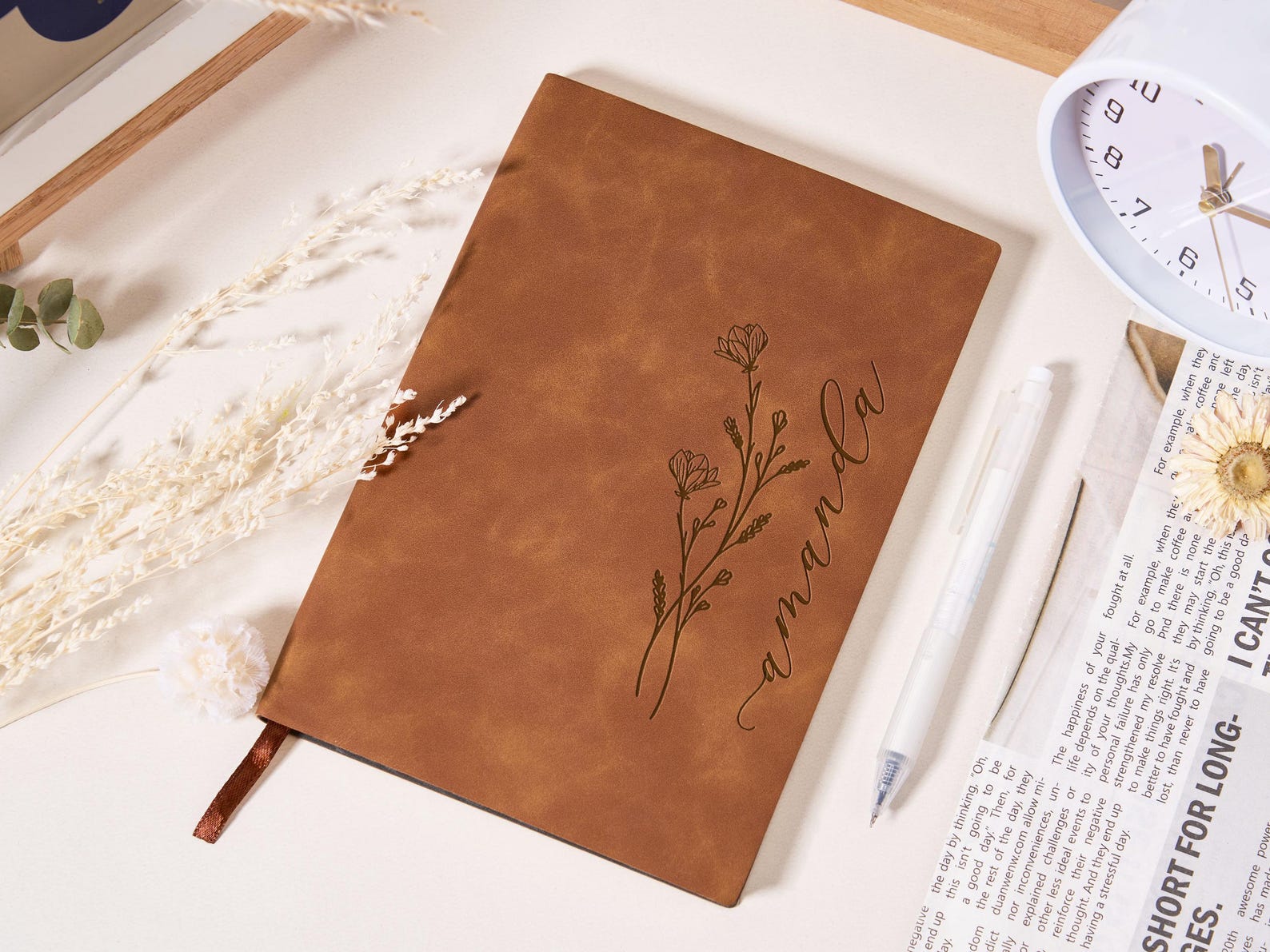 Personalized Journal, Custom Engraved Notebook for Women, Hardcover ...