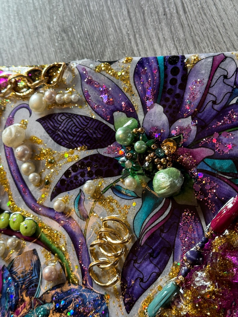 Embellished Floral Canvas - Etsy
