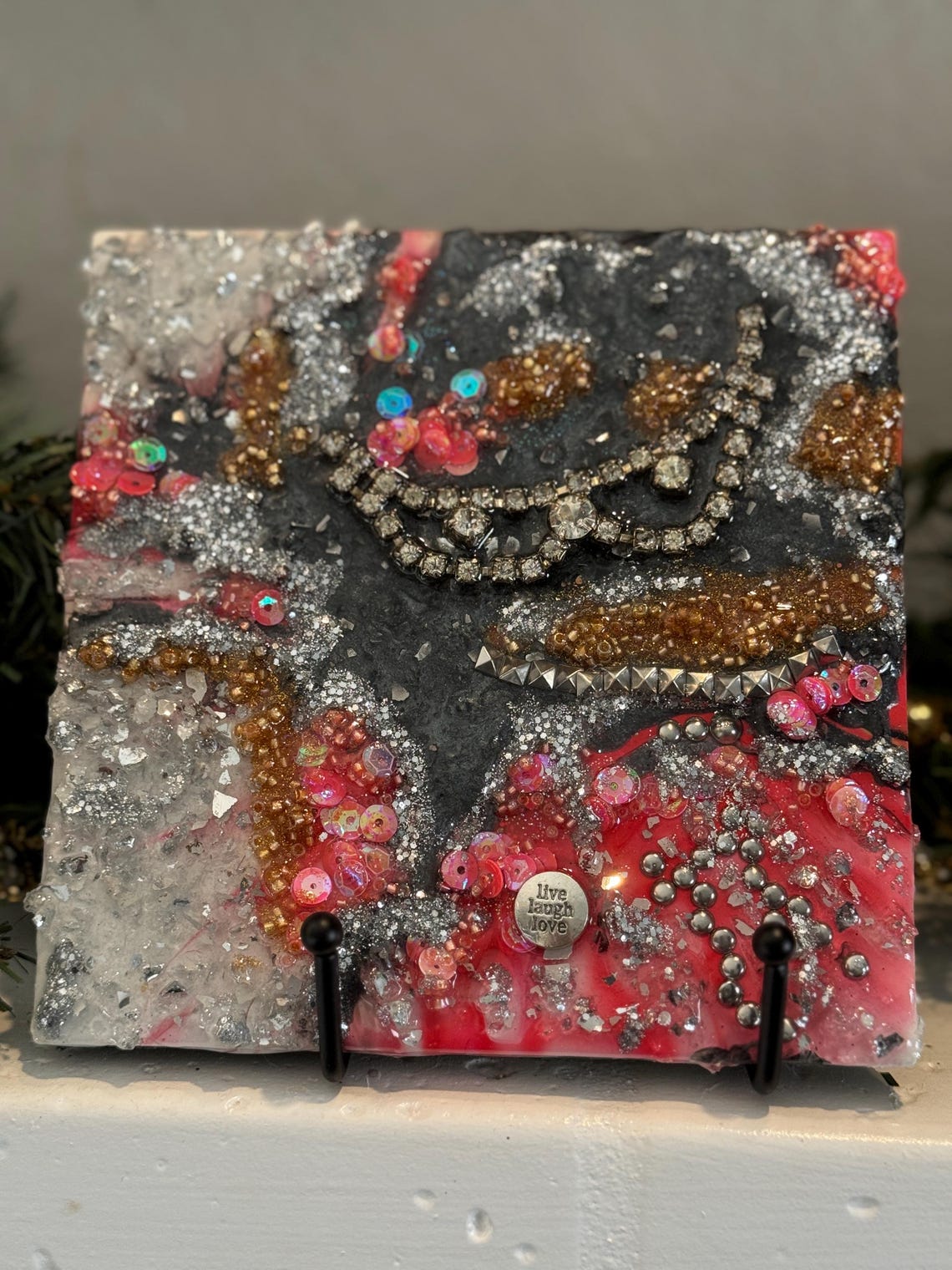 Embellished 6x6 Ceramic Tiles - Coral Beauty - Etsy