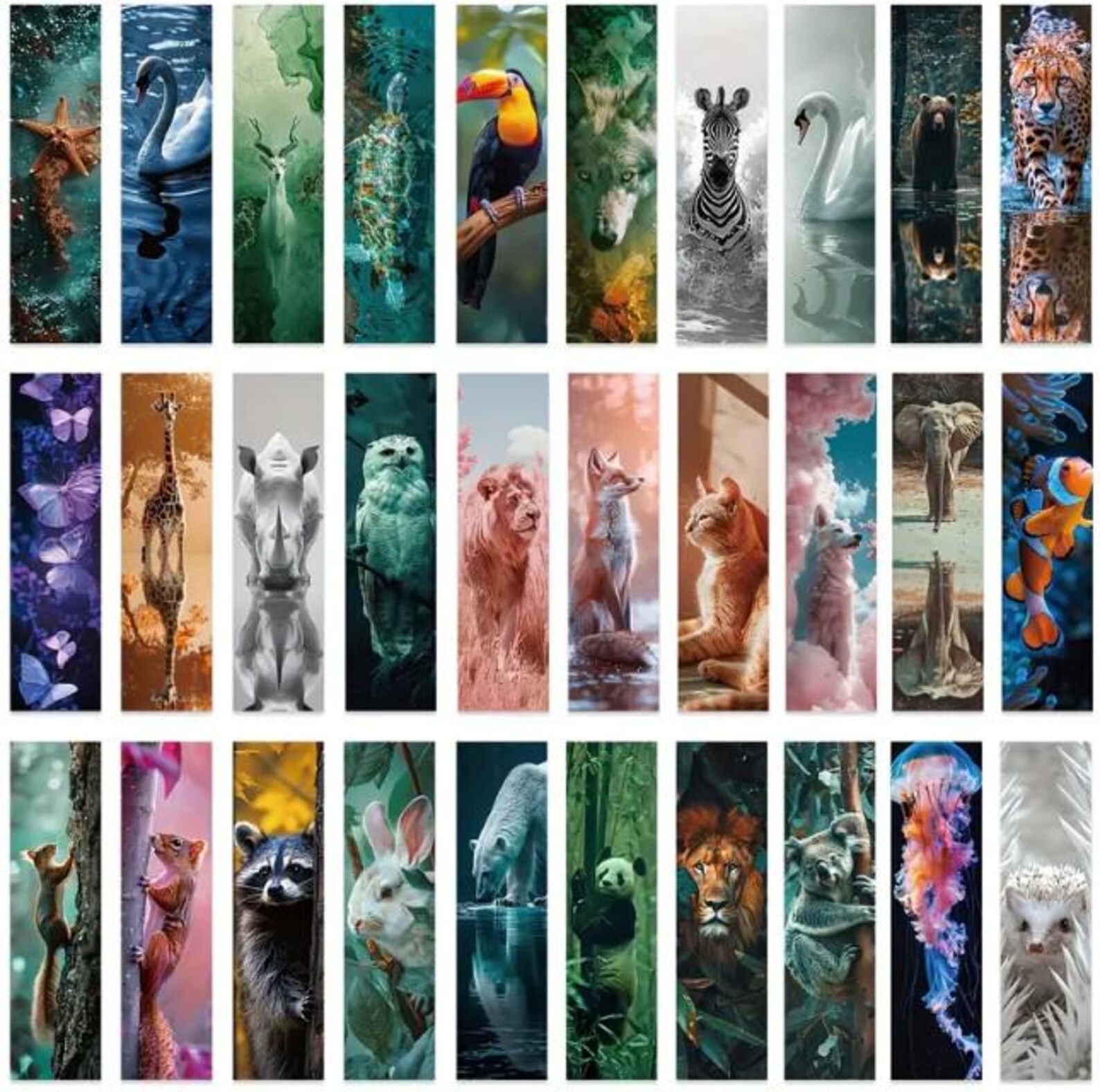 Animals Bookmarks 30 Piece Set - Etsy
