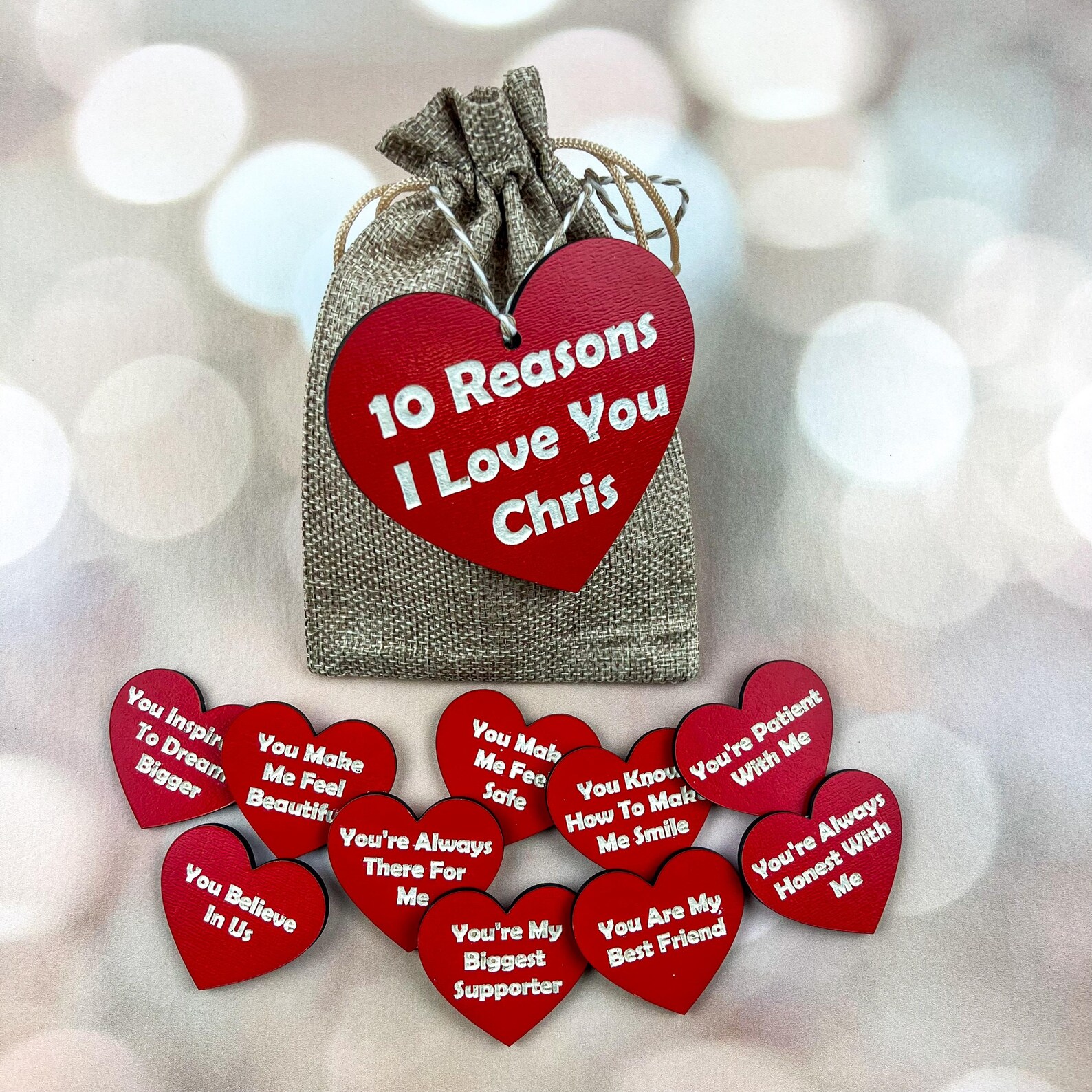 Custom Love Message Valentine Day Gift for Boyfriend Romantic Keepsake ...