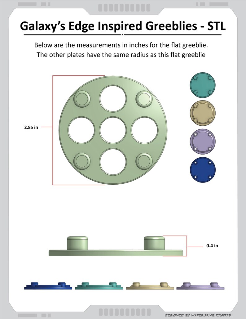 Galaxy's Edge Inspired Greeblie Prop Replica - STL File - Etsy
