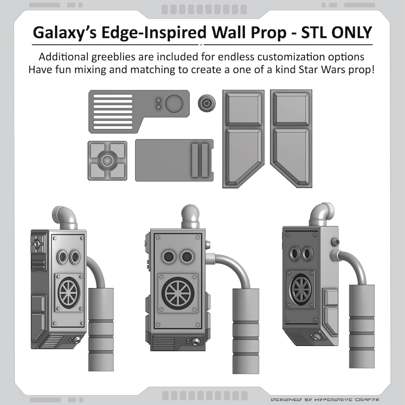 Star Wars Galaxy's Edge Batuu-inspired 3D Printed Prop Replica STL ...