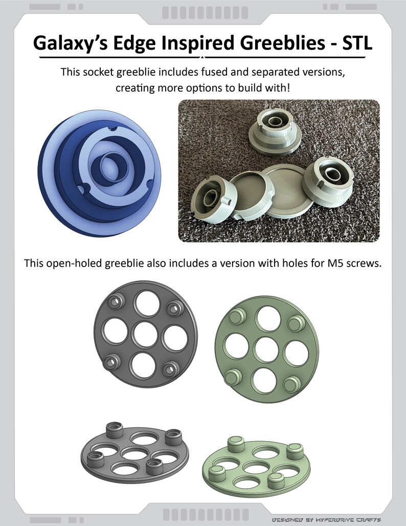 Galaxy's Edge Inspired Greeblie Prop Replica - STL File - Etsy