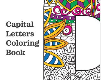 Alphabet Coloring Book, A-Z, Flowers Style - Etsy