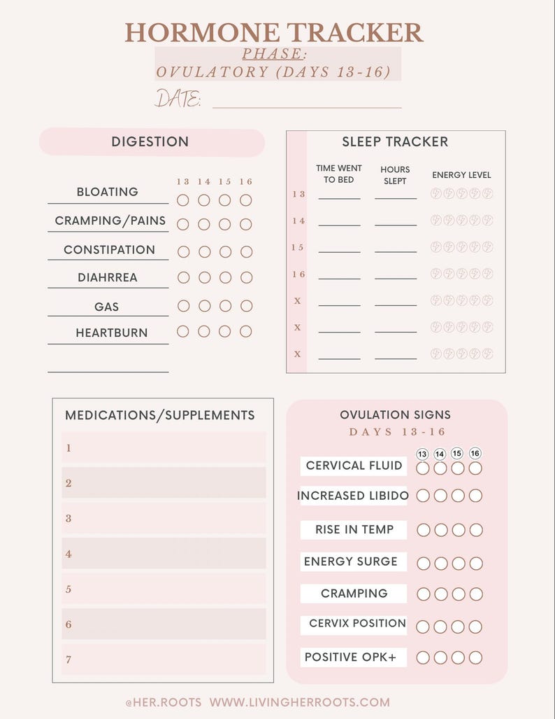 Hormone and Wellness Tracker - Etsy