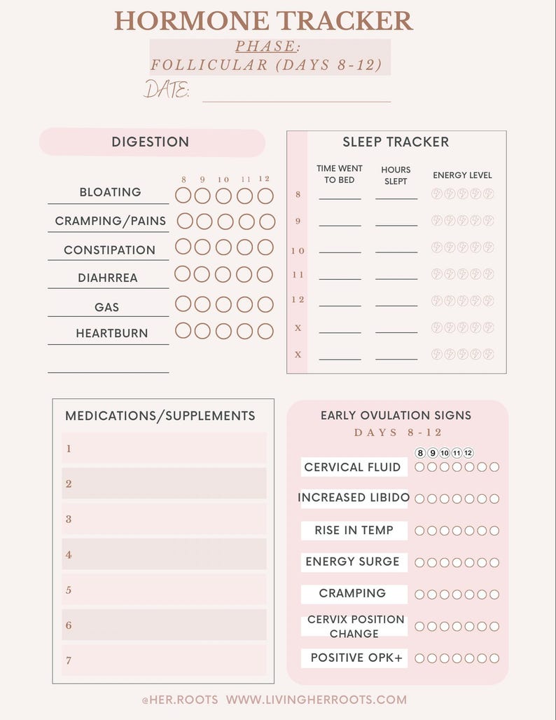 Hormone and Wellness Tracker - Etsy