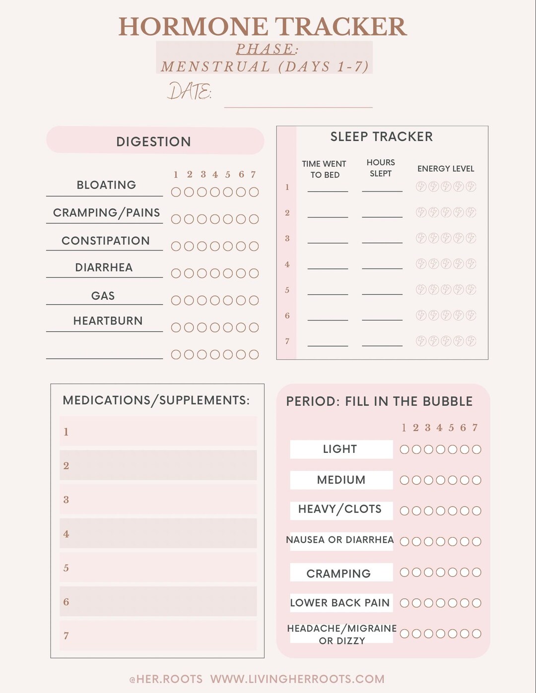 Hormone and Wellness Tracker - Etsy