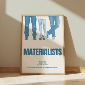 Materialists Movie Poster | Wall Art | Digital Download | Wall Art ...