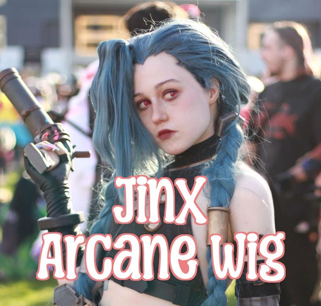 Custom Jinx Inspired Wig League of Legends Arcane - Etsy UK