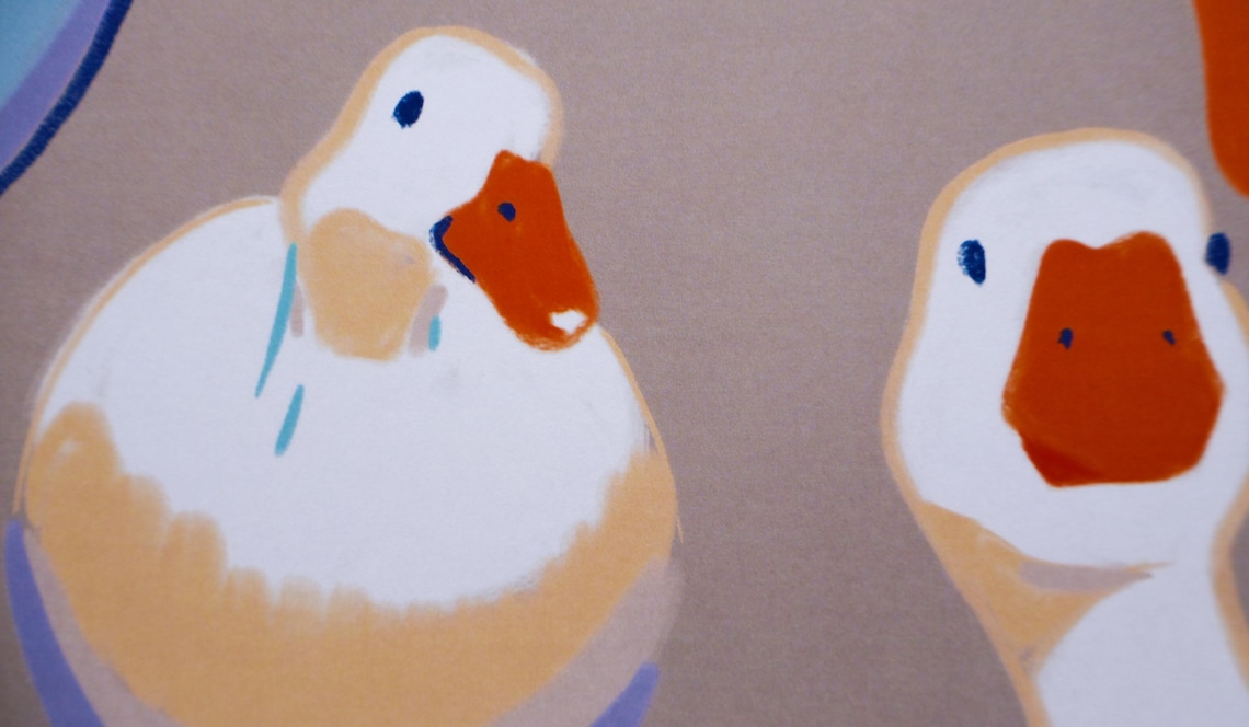 Funny Bathroom Decor Goose Art Print Are You Pooping Digital ...