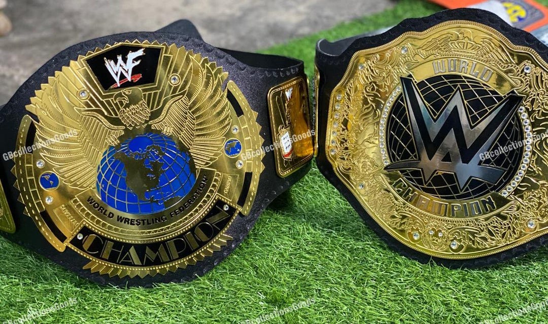 New World Heavyweight & Big Eagle Attitude Era Championship Belt 2mm ...