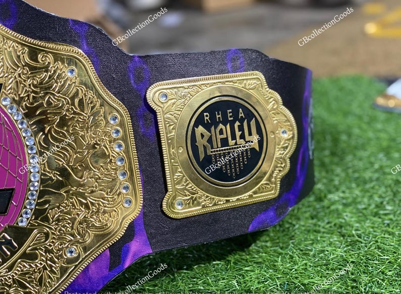 NEW Rhea Ripley World Heavyweight Championship Title Wrestling Belt 2mm ...