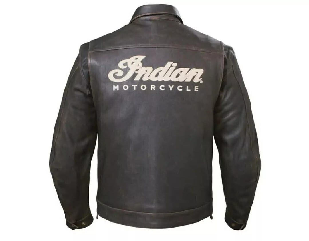 Indian Motorcycle Leather Jacket men's Black Leather Jacket Genuine ...