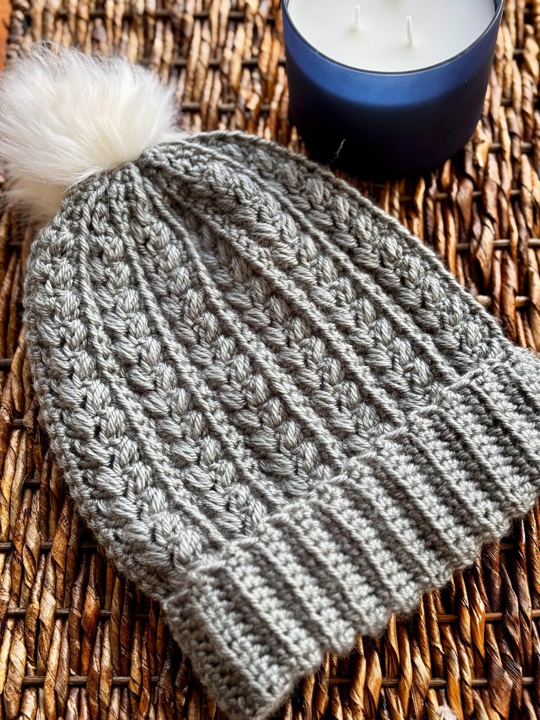 Women's Wheat Stitch Crochet Beanie - Etsy