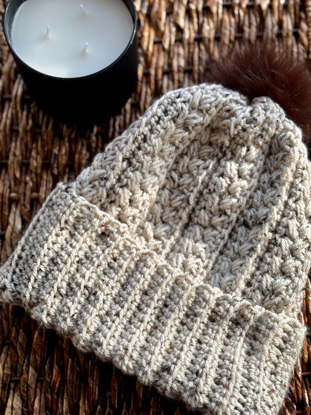 Wheat Stitch Crochet Beanie - Etsy