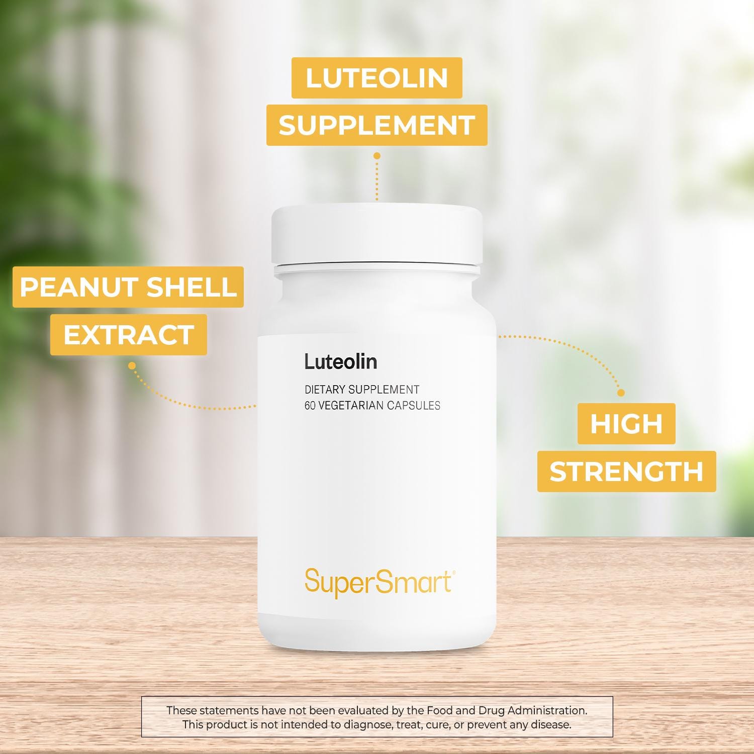 Supersmart Luteolin 100mg per Day (high Strength) - Bioactive Flavonoid ...