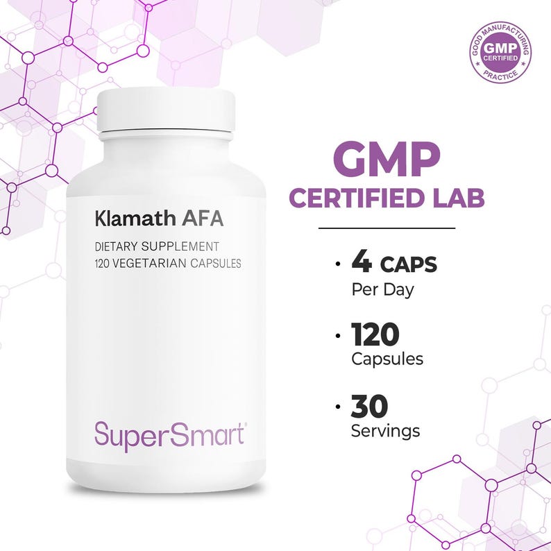 Supersmart Klamath AFA 1000 Mg per Day (patented) - Aphanizomenon Flos ...