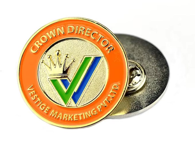 Custom Enamel Logo Lapel Pin, Embossed Business Logo Badge, Company ...