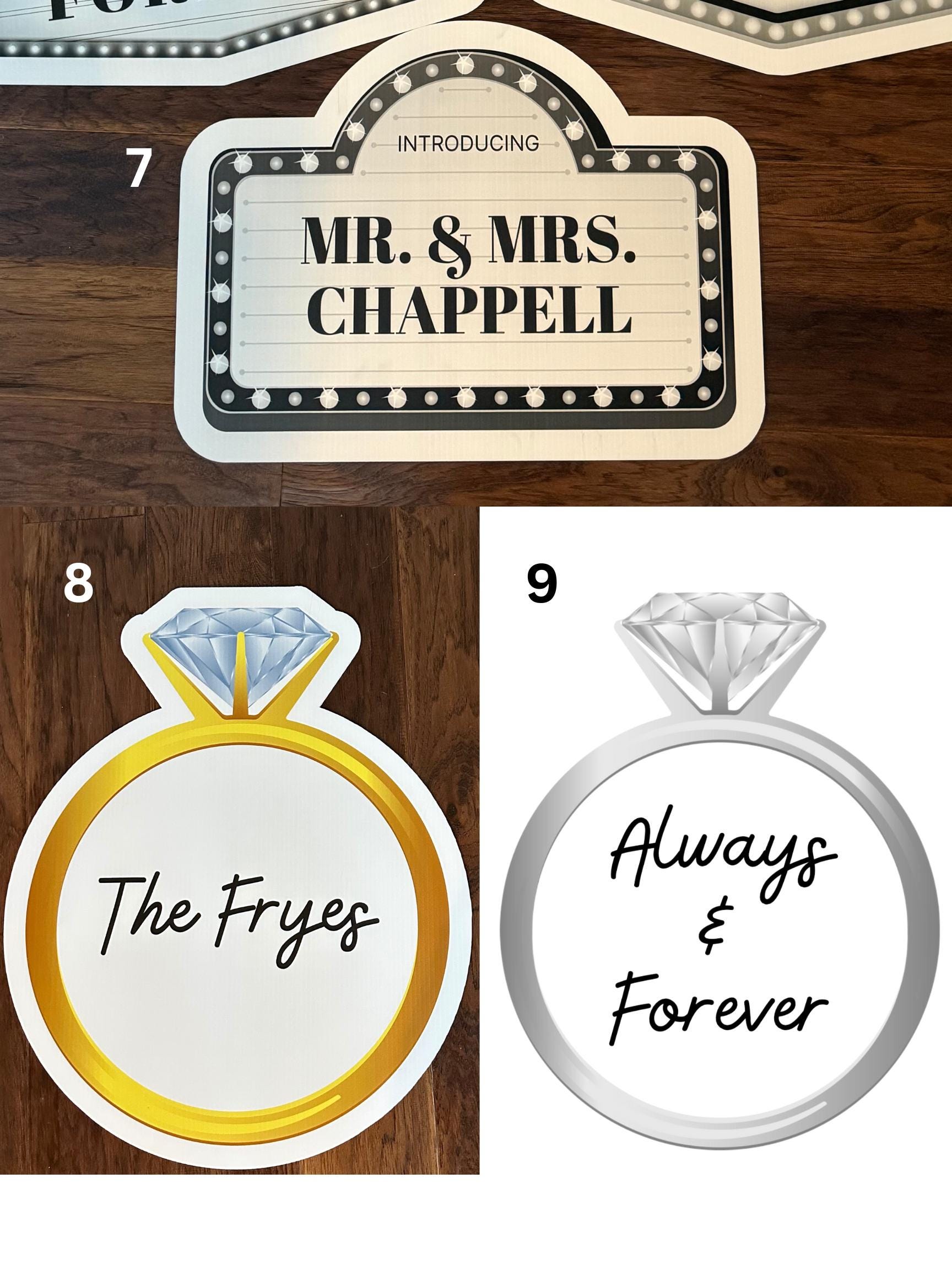 Bridal Party Entrance Wedding Signs - Black and White Marquee Signs - Etsy