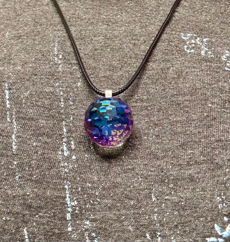 Swarovski Crystal Disco Ball Blue/purple Very Pretty and Dark. 18 Mm ...