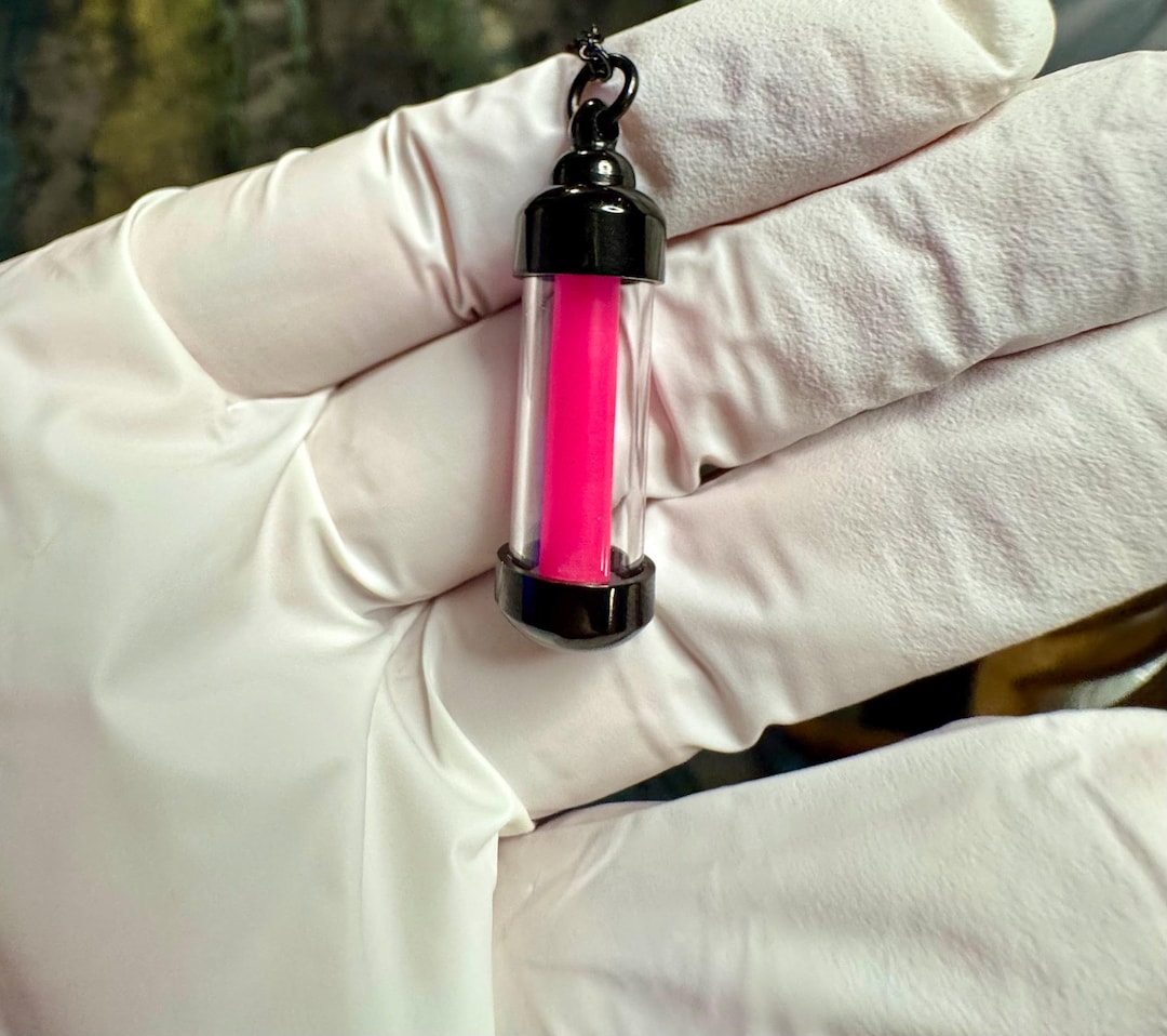 Glow 3 in the Dark Sensory Glass Vial Pendant With 3 Interchangeable ...