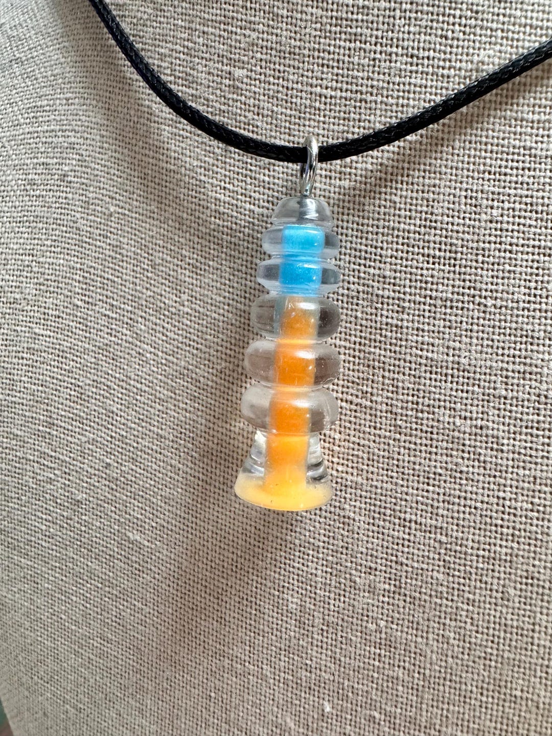 Glow Worm Lava Lamp Necklace: Orange & Blue Glow, UV Light Included - Etsy