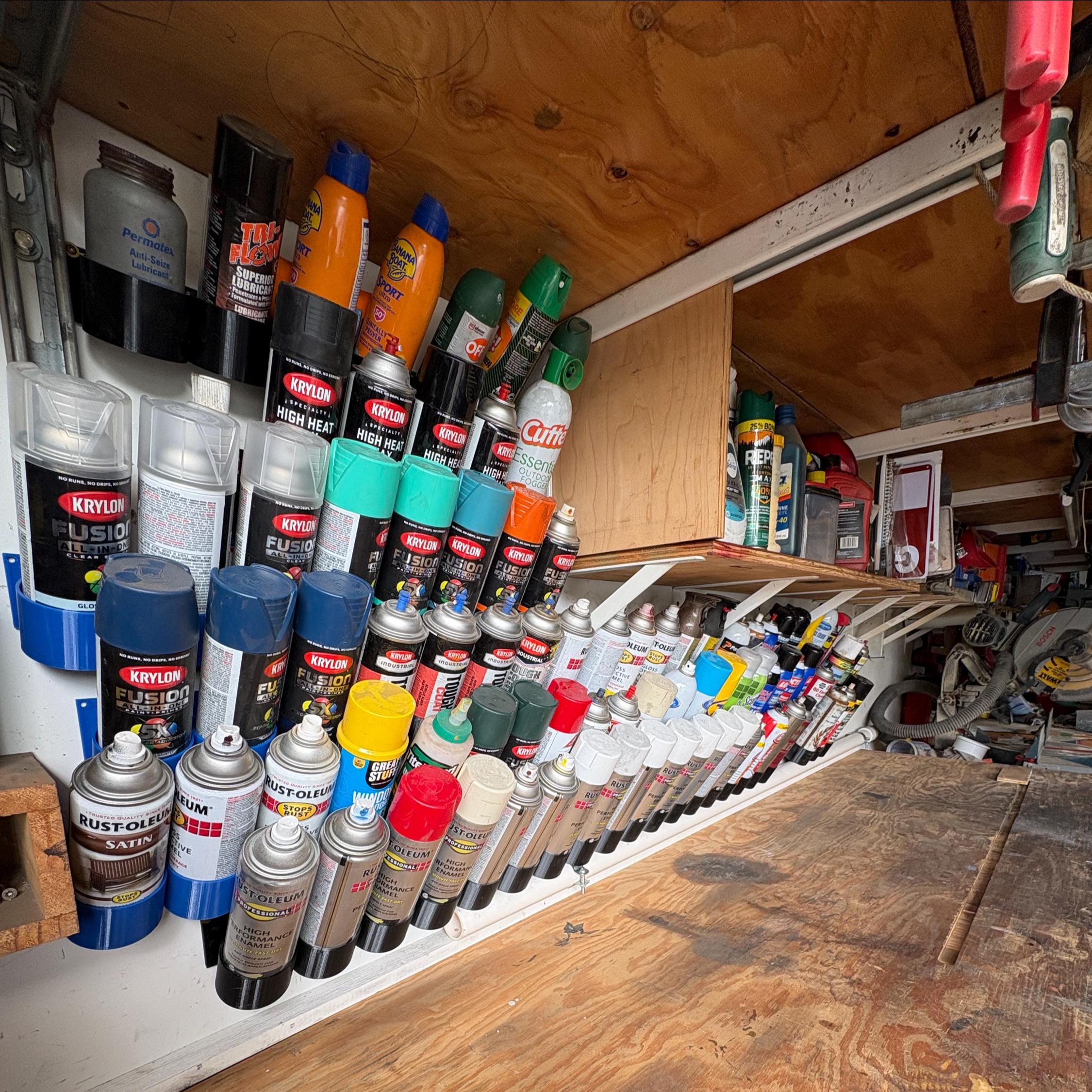 Wall Mounted Spray Can Organizer for Aerosol, Paint or Hairspray | 3D ...