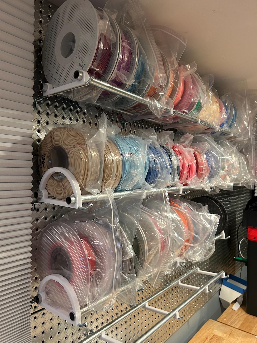 Pegboard Conduit Shelf Attachment STL File: DIY Filament Spool Storage ...