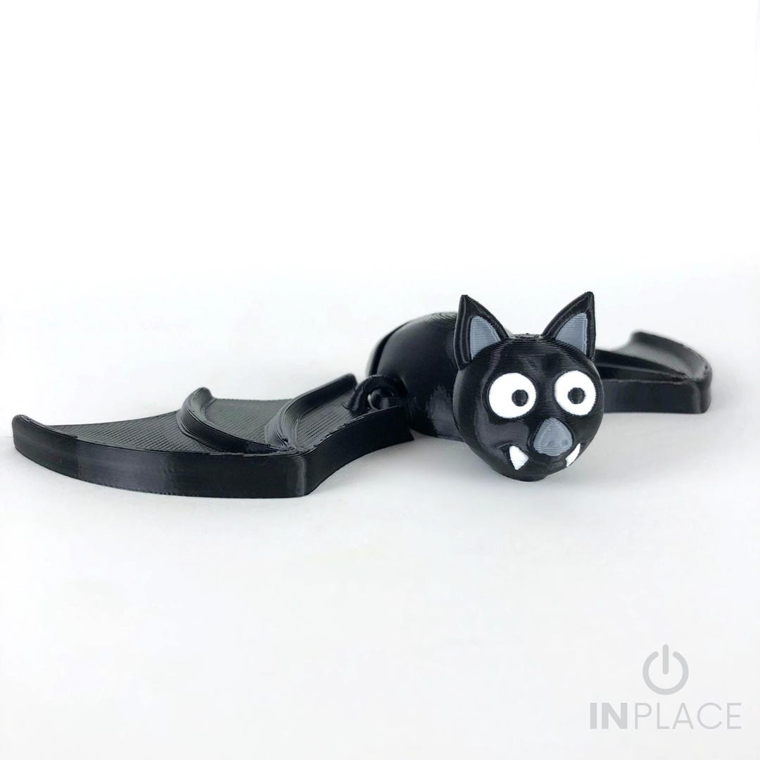 Inplace Fidget Bat | Cute Bat | 3D Printed Flexi Toy | Articulating Fun ...