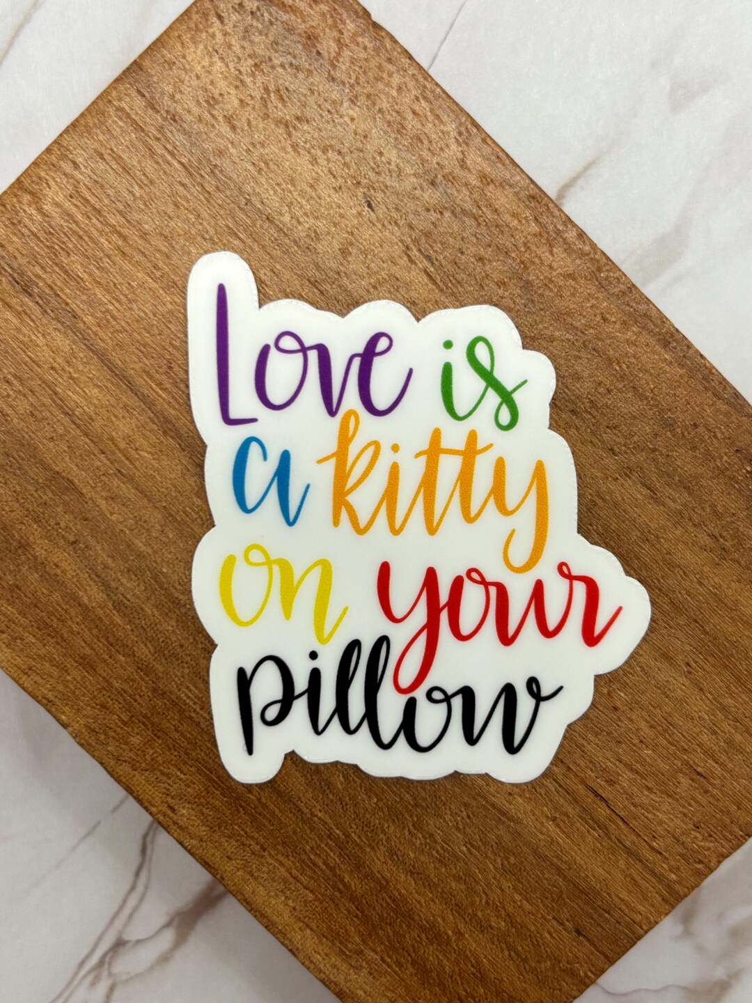 Cat Person Sticker, Colourful Font Sticker, Kitty Lovers Gift - Etsy