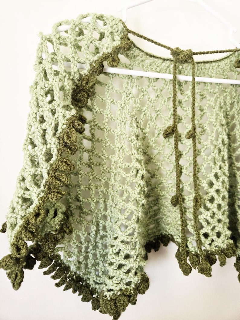 Crochet Pattern: Leafy Capelet - Beginner-friendly Cottagecore ...