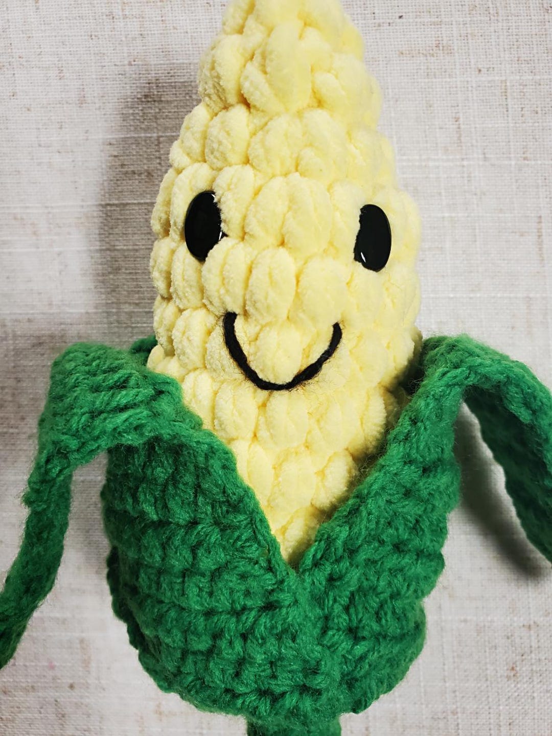 Happy Corn Plushie - Cute Amigurumi Corn - Fun Gift for Kids Birthday ...