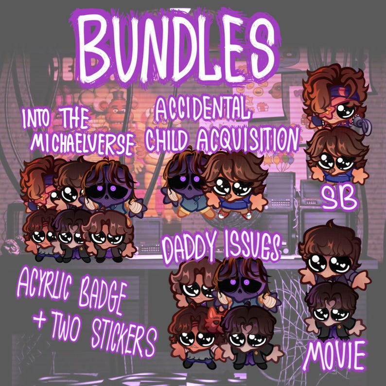 PREORDER FNAF Stickers and Badges - Etsy