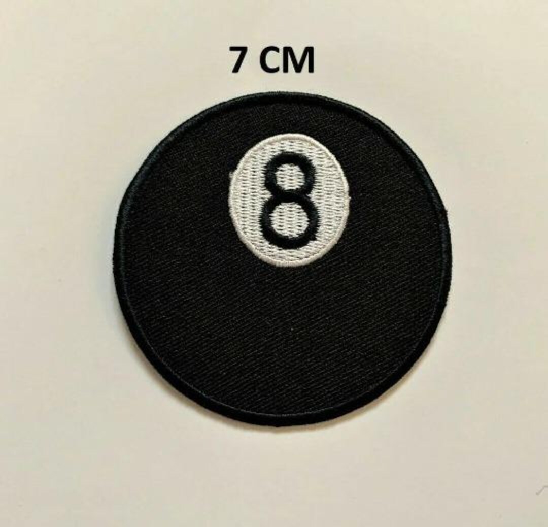 8 Ball Pool Snooker Embroidered Iron on Sew on Dress Transfer Brand new ...